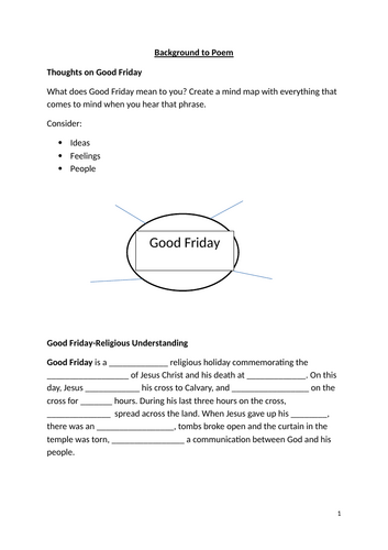 N5 English Edwin Morgan 'Good Friday' Resources | Teaching Resources