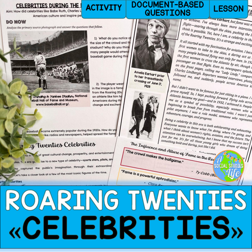 Roaring Twenties Celebrities | Teaching Resources