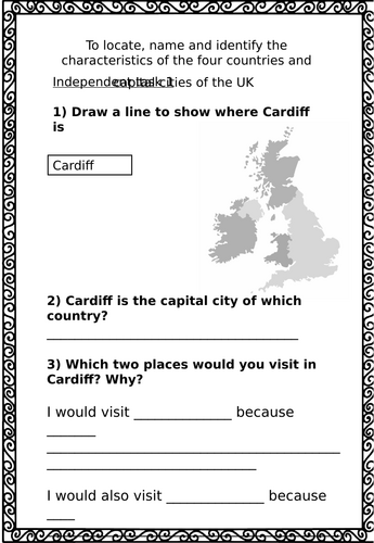 KS1 Geography To locate and identify the four capital cities - Part 1 ...