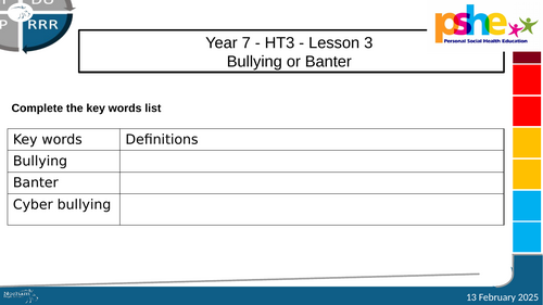 Bullying or Banter - 2025 | Teaching Resources