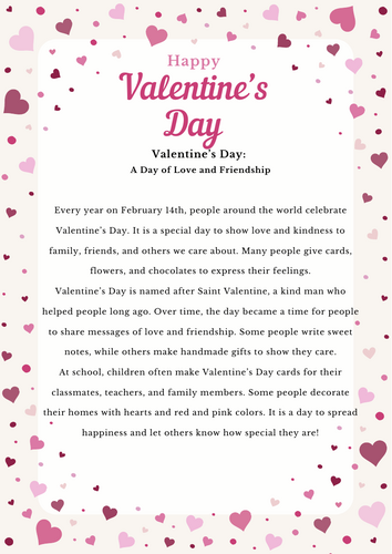 Valentine's Day Reading Comprehensions and Literacy Practice | Teaching ...