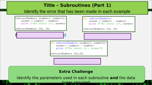 GCSE OCR Computer Science J277/02 - Practical Python Programming Lesson ... GCSE OCR Computer Science J277/02 - Practical Python Programming Lesson ...