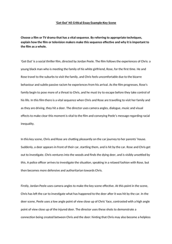 Get Out N5/Higher English Critical Essay Unit | Teaching Resources
