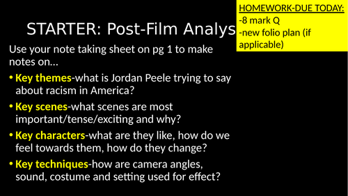 Get Out N5/Higher English Critical Essay Unit | Teaching Resources