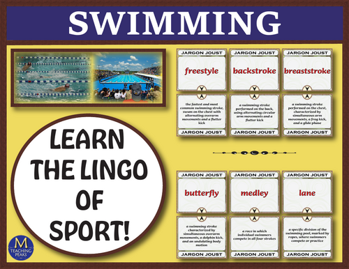 Language of Swimming: Fun Vocabulary Sorting Activity Center Sport PE ...