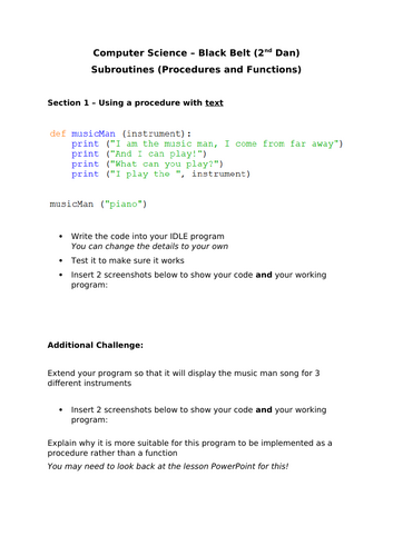GCSE OCR Computer Science J277/02 - Practical Python Programming ... GCSE OCR Computer Science J277/02 - Practical Python Programming ...