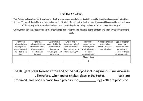 Mitosis and Meiosis (AQA GCSE) | Teaching Resources