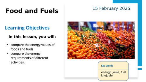 KS3 ENERGY AND FOOD | Teaching Resources