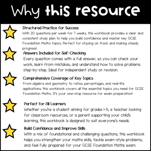 GCSE Foundation Maths Workbook 2: 140 Questions with Answers | KS4 ...