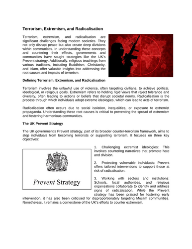 Extremism, Radicalisation and Terrorism KS3 Religious Studies | Teaching Resources