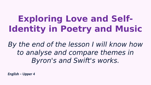 Taylor Swift and Romantic Poetry | Teaching Resources