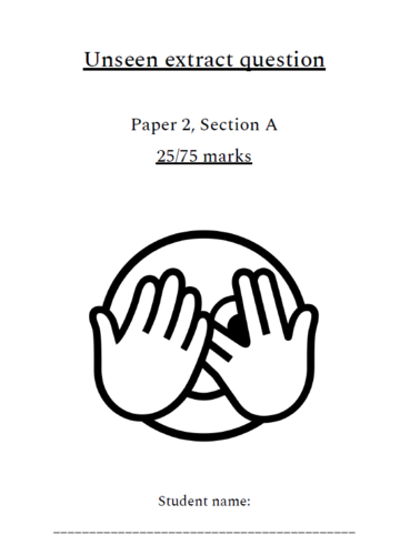 A Level Literature (Lit): Protest, Unseen Extract, Exam Preparation ...