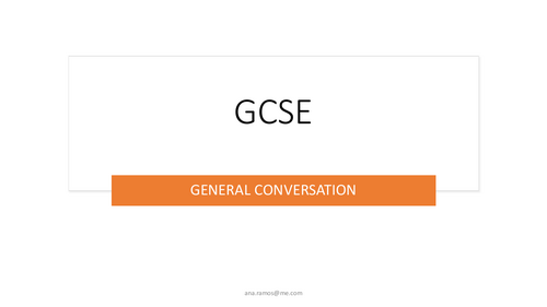 GCSE Spanish General Conversation – Essential Questions for Exam ...