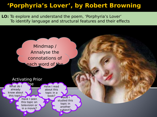 Porphyria's Lover by Robert Browning (Love and Relationships cluster ...
