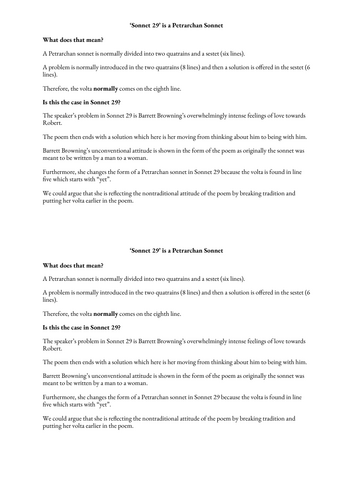 Sonnet 29 by William Shakespeare. Love and Relationships Cluster ...