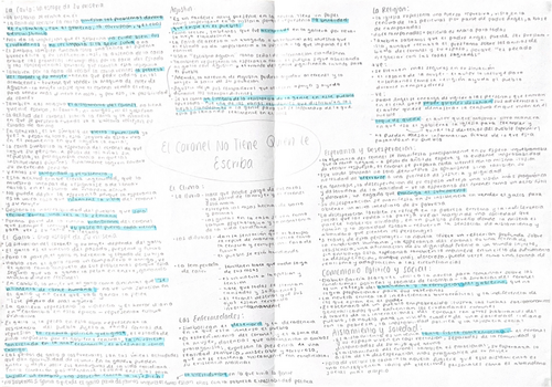 A-Level Spanish Full Notes on El Coronel No Tiene Quien Le Escriba and ...