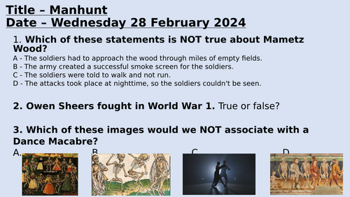 The Manhunt - Poem Analysis | Teaching Resources