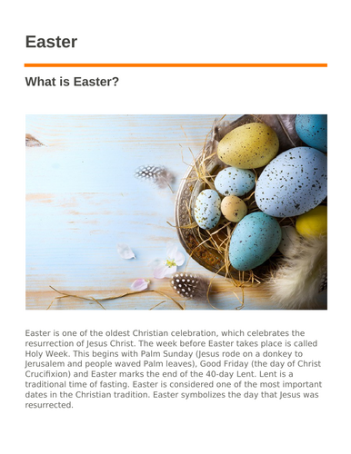 Easter lesson plan | Teaching Resources
