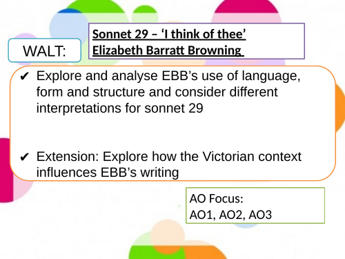Sonnet 29 Love and Relationships Poetry | Teaching Resources