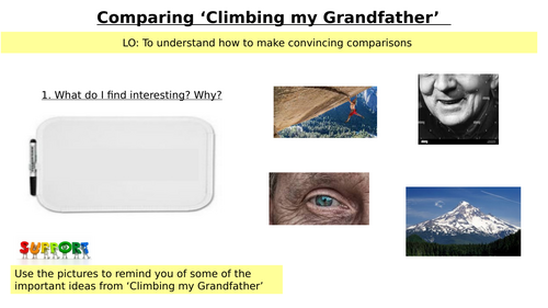 Comparing Poems - Love and Relationships Cluster. Created by AQA ...