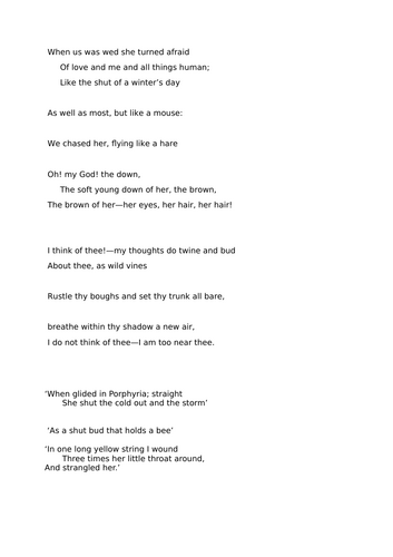 Comparing Poems - Love and Relationships Cluster. Created by AQA ...