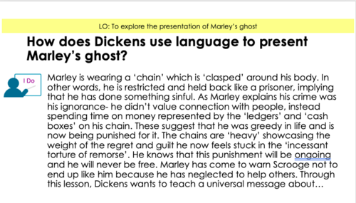 Stave 1 and Preface: A Christmas Carol. Created by GCSE examiner ...