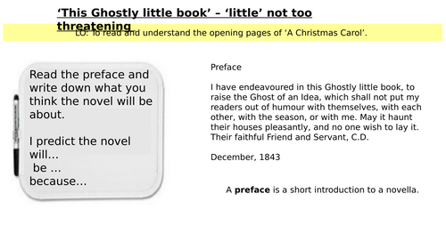 Stave 1 and Preface: A Christmas Carol. Created by GCSE examiner ...