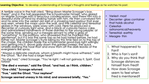 Stave Two: A Christmas Carol. Created by a GCSE examiner | Teaching ...