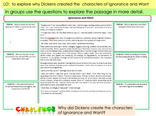 Stave Three: A Christmas Carol. Created by a GCSE examiner | Teaching ...