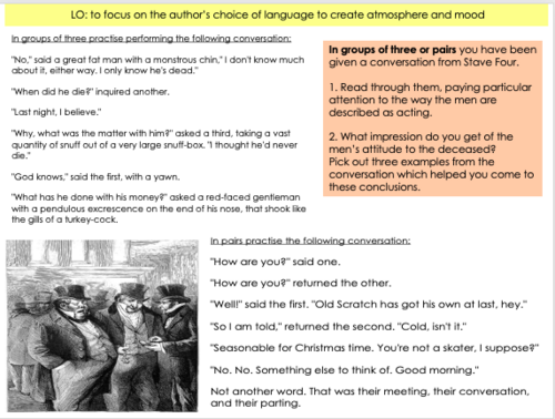 Stave Four: A Christmas Carol. Created by a GCSE examiner | Teaching ...