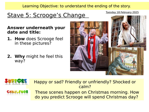 Stave Five: A Christmas Carol. Created by a GCSE examiner | Teaching ...