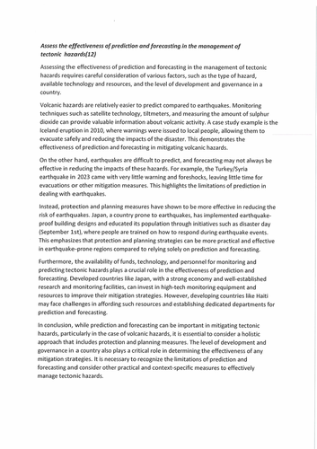 Edexcel A Level Geography Paper 1 Tectonics Revision Resources ...