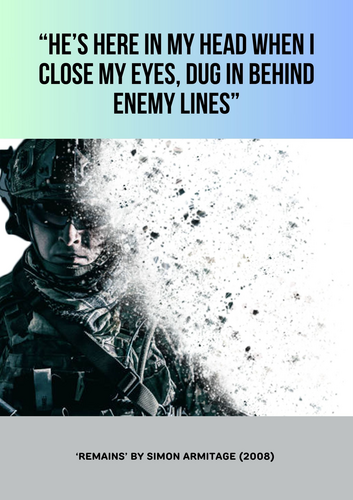 'Remains' Quotation Poster New Eduqas Anthology | Teaching Resources