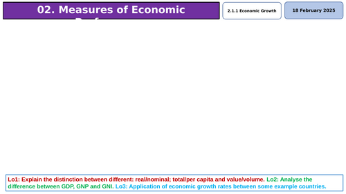 A Level Economics - Measures of Economic Performance | Teaching Resources