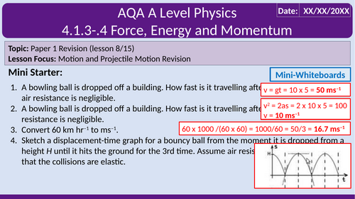 AQA A Level Physics Full Set of Paper 1 Revision Lessons | Teaching ...