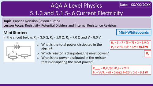 AQA A Level Physics Full Set of Paper 1 Revision Lessons | Teaching ...