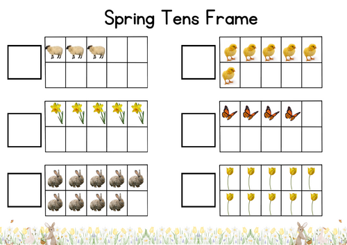 Spring Tens Frame | Teaching Resources