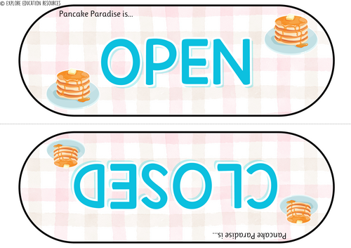 Pancake Paradise Cafe - Role Play Area for EYFS and KS1 | Teaching ...