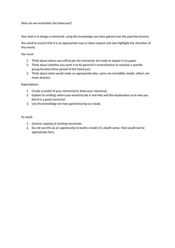 What makes the Holocaust so significant Scheme of Learning- multi ...