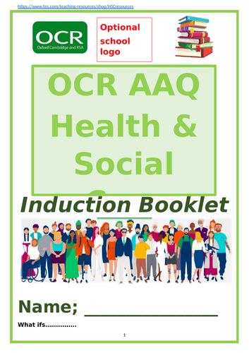 AAQ OCR Cambridge Health & Social Care Student induction booklet and ...