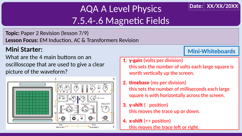 AQA A Level Physics Full Set of Paper 2 Revision Lessons | Teaching ...