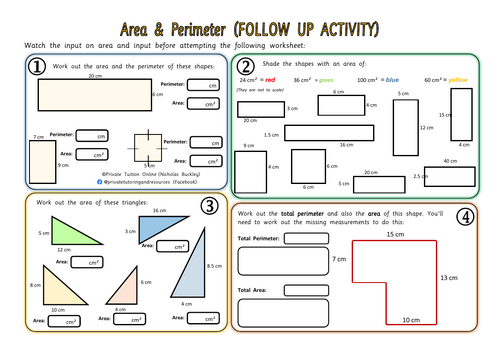 Area & Perimeter (Y5/Y6) Worksheet | Teaching Resources