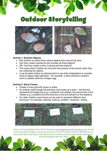 Outdoor Writing Activities Storytelling KS1 KS2 | Teaching Resources