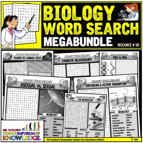 Biology Word Search Puzzle Activities | Teaching Resources