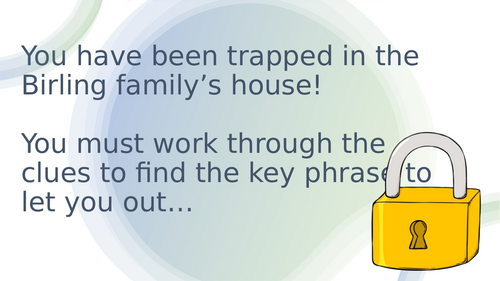 An Inspector Calls Escape Room | Teaching Resources