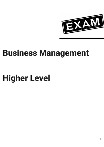 IB Business Management Mock Exams 1,2 and 3 HL Papers | Teaching Resources