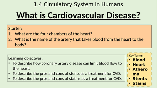 WJEC GCSE Biology Topic 4 (Circulatory System in Humans) Complete ...