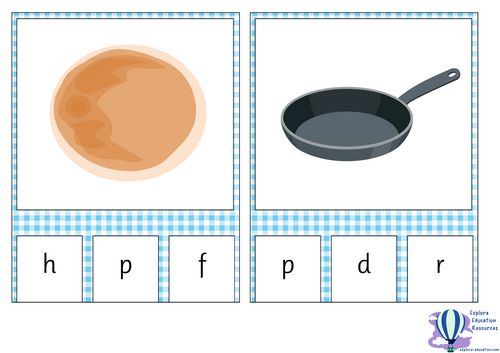 Pancake Day Phonics: Initial Sound Peg Cards for EYFS | Teaching Resources