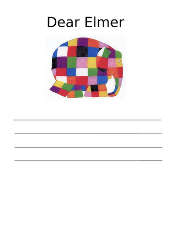 Letter to Elmer template | Teaching Resources