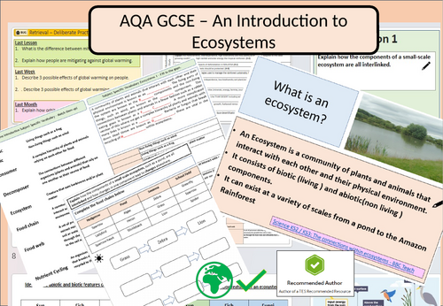 AQA GCSE Geography– An Introduction to Ecosystems Complete Lesson and ...